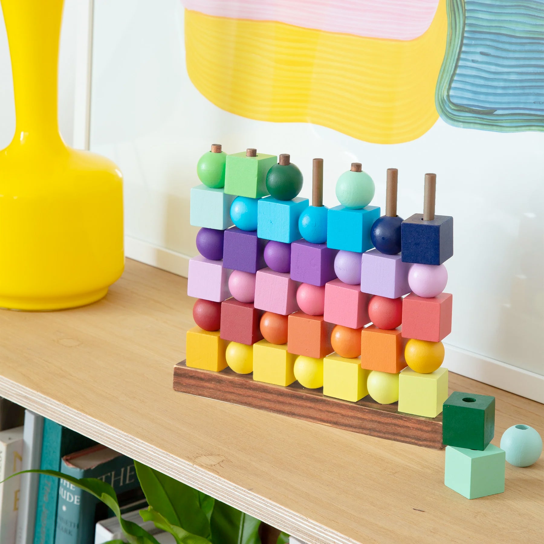 Block Design Wooden Four in a Row Game – Kettle's Yard Shop